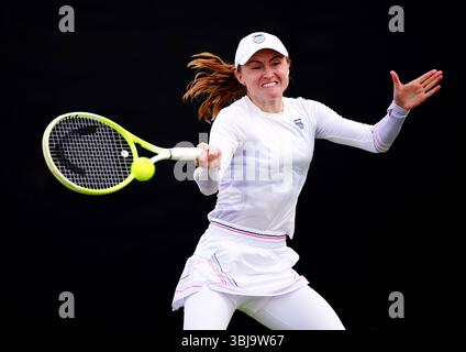 Maya Joint in action against Ons Jabeur (not pictured) during day one ...