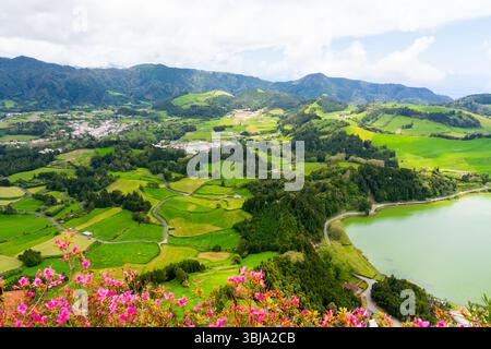 Furnas Lake Furnas Sao Miguel island Azores Stock Photo - Alamy