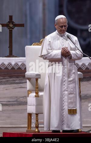 Pope Leo XIV seen during his weekly general audience in St. Peter's ...
