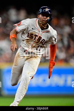 Houston Astros Jeremy Peña and Cam Smith celebrate after a baseball ...