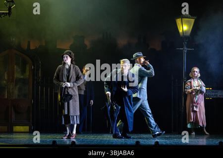 front, l-r: Bryony Pennington (Ella), Reece Causton (Mr Eccles), Glenn ...