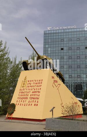 Mongolia, Ulaanbaatar - Zaisan Monument. Tank Revolutionary Mongolia ...