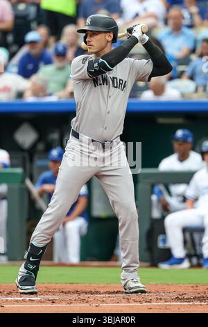 New York Yankees' Cody Bellinger hits a home run during the first ...