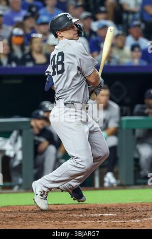 New York Yankees' Paul Goldschmidt (48) celebrates with Aaron Judge ...