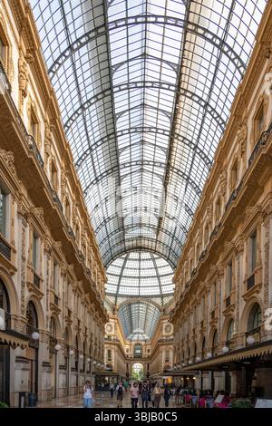The Galleria Vittorio Emanuele II, as covered arcade on the northern ...