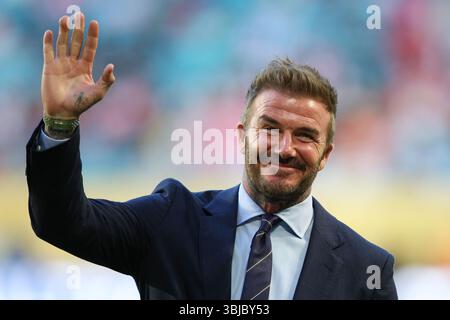 Sir David Beckham, Co-Owner Inter Miami CF, speaks at the 2026 Forbes ...