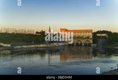 Narva Hydroelectric Station on the Narva River in Russia Stock Photo ...