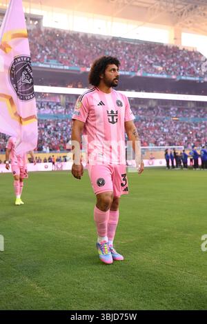 Inter Miami defender Maximiliano Falcón (37) runs during an MLS soccer ...