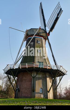 March 9, 2025 - Pieterburen-Netherlands: Historic Dutch windmill De ...