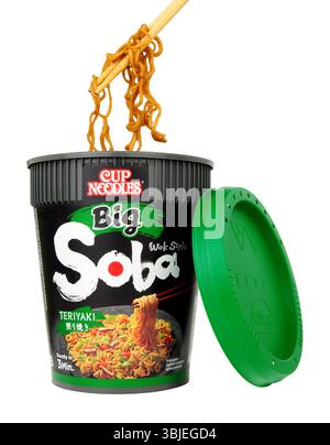 prepared cup noodles big Soba teriyaki flavour wok style instant ...
