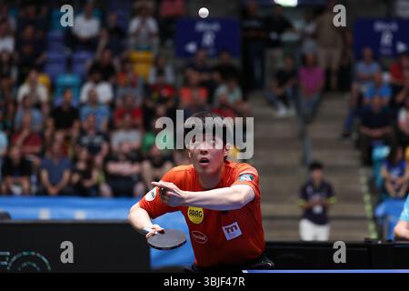 Dang Qiu (GER, Borussia Duesseldorf) in action during the semifinal ...