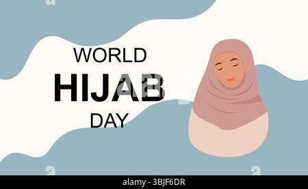 World Hijab Day, 1 February. Banner featuring a woman in a hijab ...