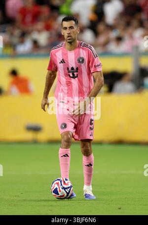 Sergio Busquets of Inter Miami CF looks on at the end of the FIFA Club ...