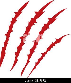 Red scratches. Claw marks. Monster paw cut Stock Vector Image & Art - Alamy
