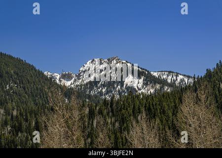 Mount Superior snow capped mountains in the American Rockies near Salt ...