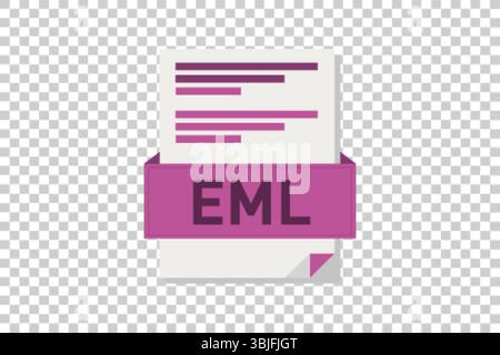 EML document Simple vector icon. Illustration symbol design template ...