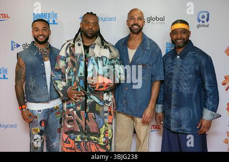 JLS backstage during Capital's Summertime Ball with Barclaycard, at ...