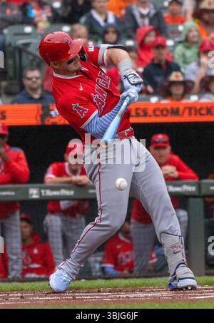 Los Angeles Angels shortstop Zach Neto, right, points to Toronto Blue ...