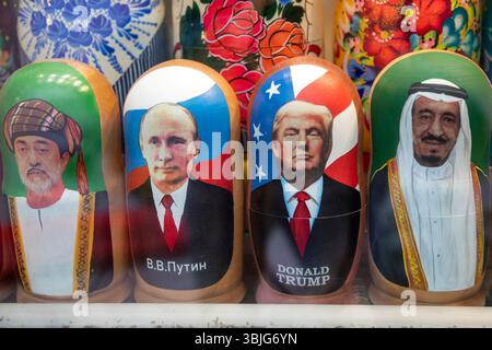 Moscow, Russia. 15th of June, 2025. Russian wooden Matryoshka dolls ...