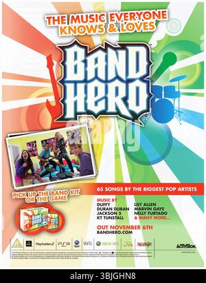 2009 Band Hero rhythm game developed by Neversoft and published by ...