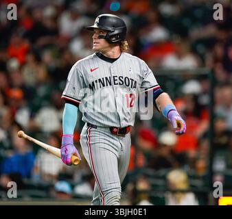 Minnesota Twins' Harrison Bader (12) swings during the second inning of ...