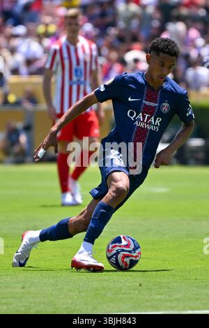 Paris Saint-Germain forward Desire Doue (14) during the first half of a ...