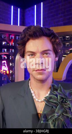 The wax figure of Harry Styles at Madame Tussauds in London, England ...