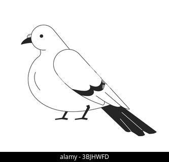 Pigeon side view 2D cartoon character Stock Vector Image & Art - Alamy