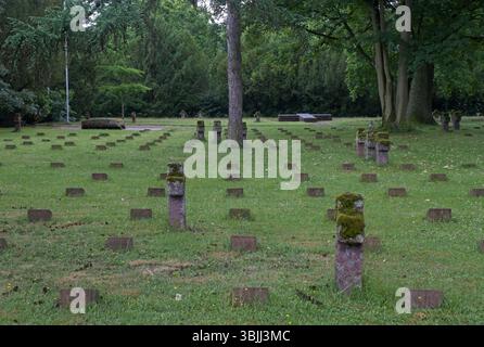Hanau, Germany - Jun 8, 2025: The Haubtfriedhof cemetery contains 1886 ...