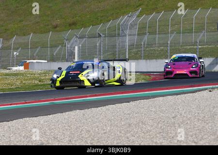 Scarperia, Italy - March 20th 2025: Ferrari 488 GT3 EVO of Team Pellin ...