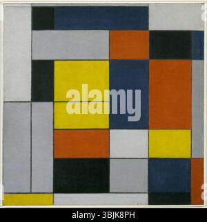 Piet Mondrian's 'Composition B (No. II) with Red', created in 1935, is a prime example of his ...