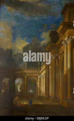 Jacques Rousseau’s *A Building with Figures* (circa 1688–1693, oil on ...