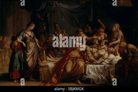 Andromache Bewailing the Death of Hector 1759 by Gavin Hamilton Stock ...