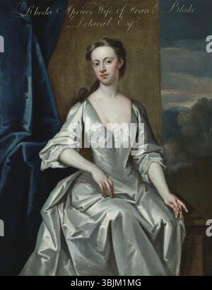 A portrait of Rhoda Apreece, Mrs. Francis Blake Delaval, painted circa ...