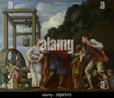 Moses defending the Daughters of Jethro, 1609-1610, Carlo Saraceni ...