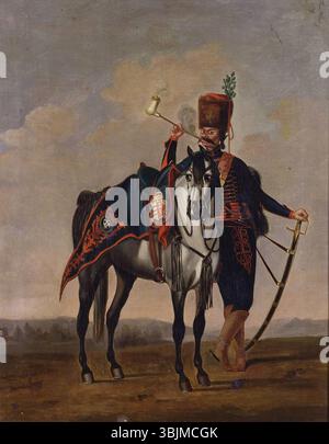 This circa 1748 oil painting by David Morier depicts a private soldier ...