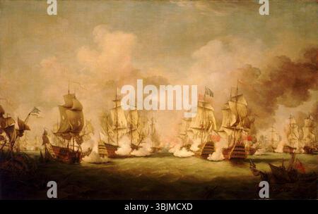The Battle of Barfleur, 1692, by Richard Paton Stock Photo - Alamy