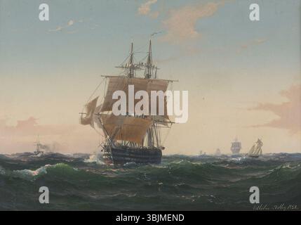 Cruising in the Baltic 1852 by Vilhelm Melbye Stock Photo - Alamy