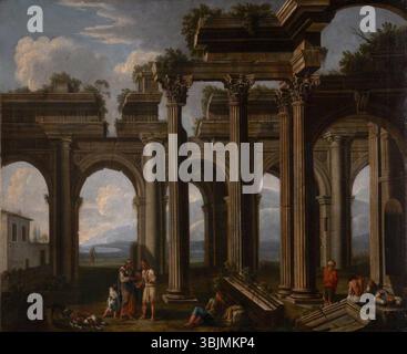 Classical Ruins of a Doric Arcade and Corinthian Colonnade with ...