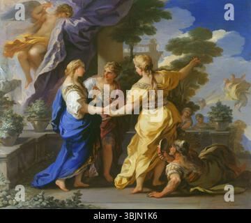Psyche's Sisters Giving her a Lamp and a Dagger 1697 by Luca Giordano ...