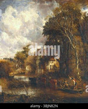 John Constable - Valley Scene with Trees Stock Photo - Alamy