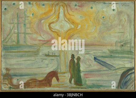 Edvard Munch - Sunrise in the Harbor Stock Photo - Alamy