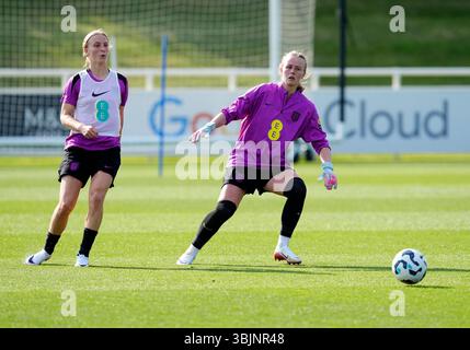 Aggie Beever-Jones (16 England) on the ball during the Womens ...
