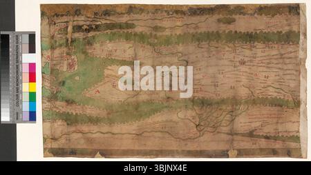 Konrad Peutinger’s 12th-century map, the Tabula Peutingeriana, housed ...