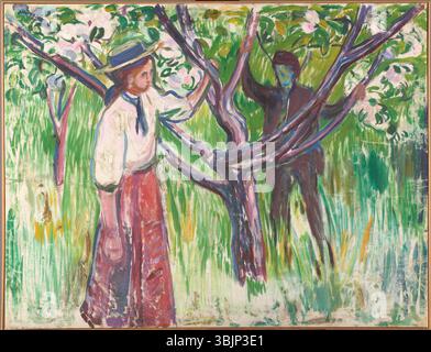 'Adam and Eve' (1909) by Edvard Munch depicts the biblical story of the ...