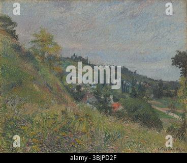 This painting by Camille Pissarro, created in 1859, depicts a forest ...