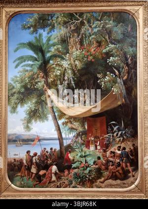 La Premiere Messe en Amérique - The First Mass in America 1850 by ...