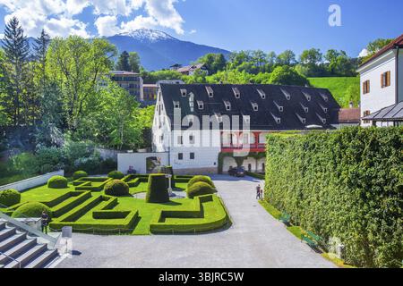 Castle garden with Ambras Castle on the outskirts of the city ...