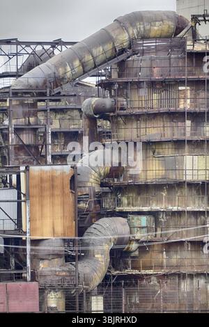 Rust belt. Heavy industry in state of economic crisis. Abandoned ...
