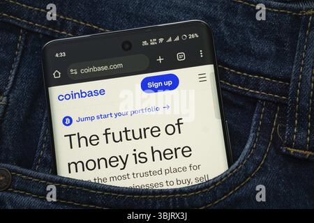 Dhaka, Bangladesh- 15 June 2025: A smartphone displaying the HTX web ...